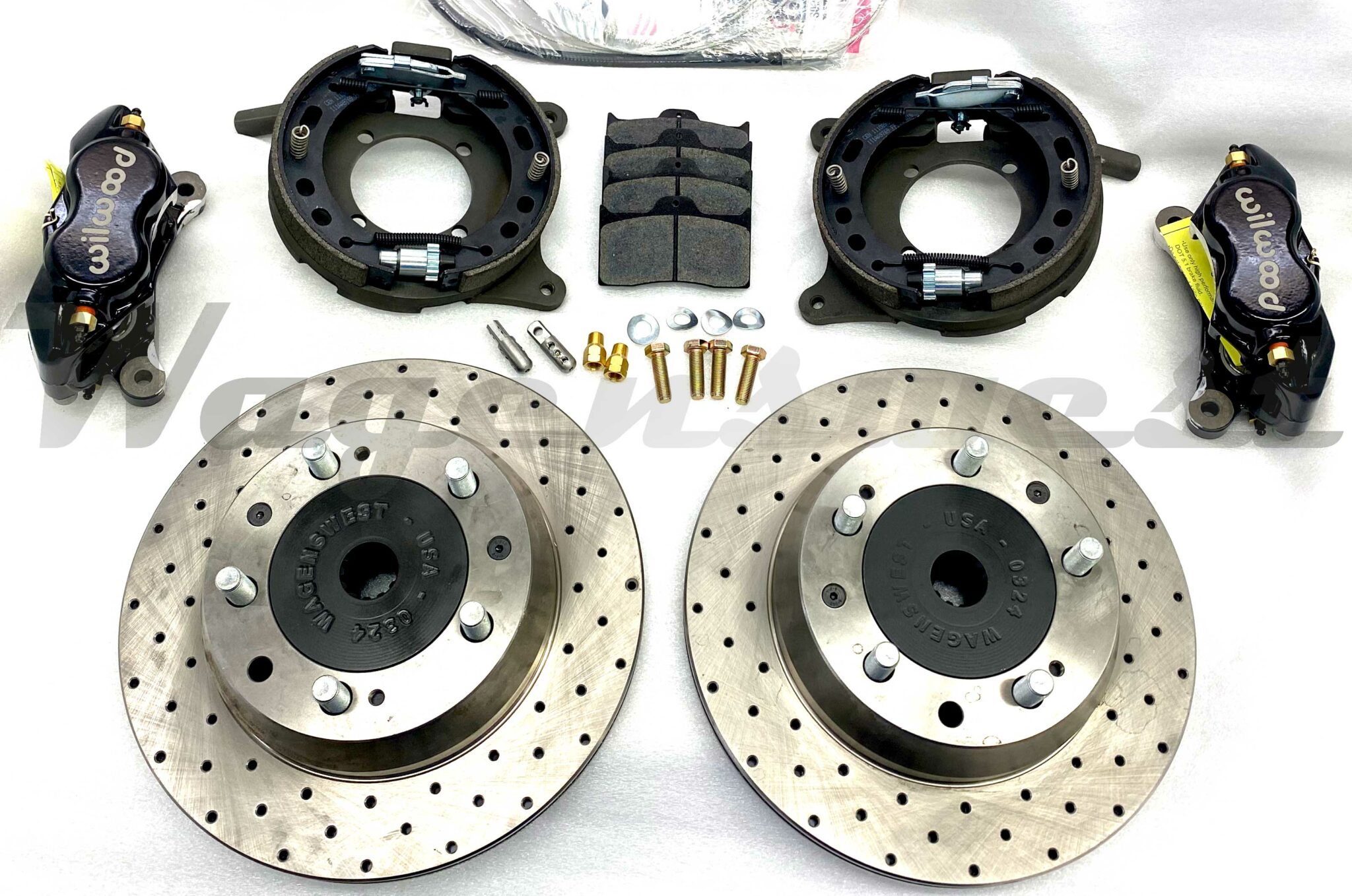 VW Bus Porsche rear disc brake kit IRS/Swing Axle 1955-67 - Wagenswest