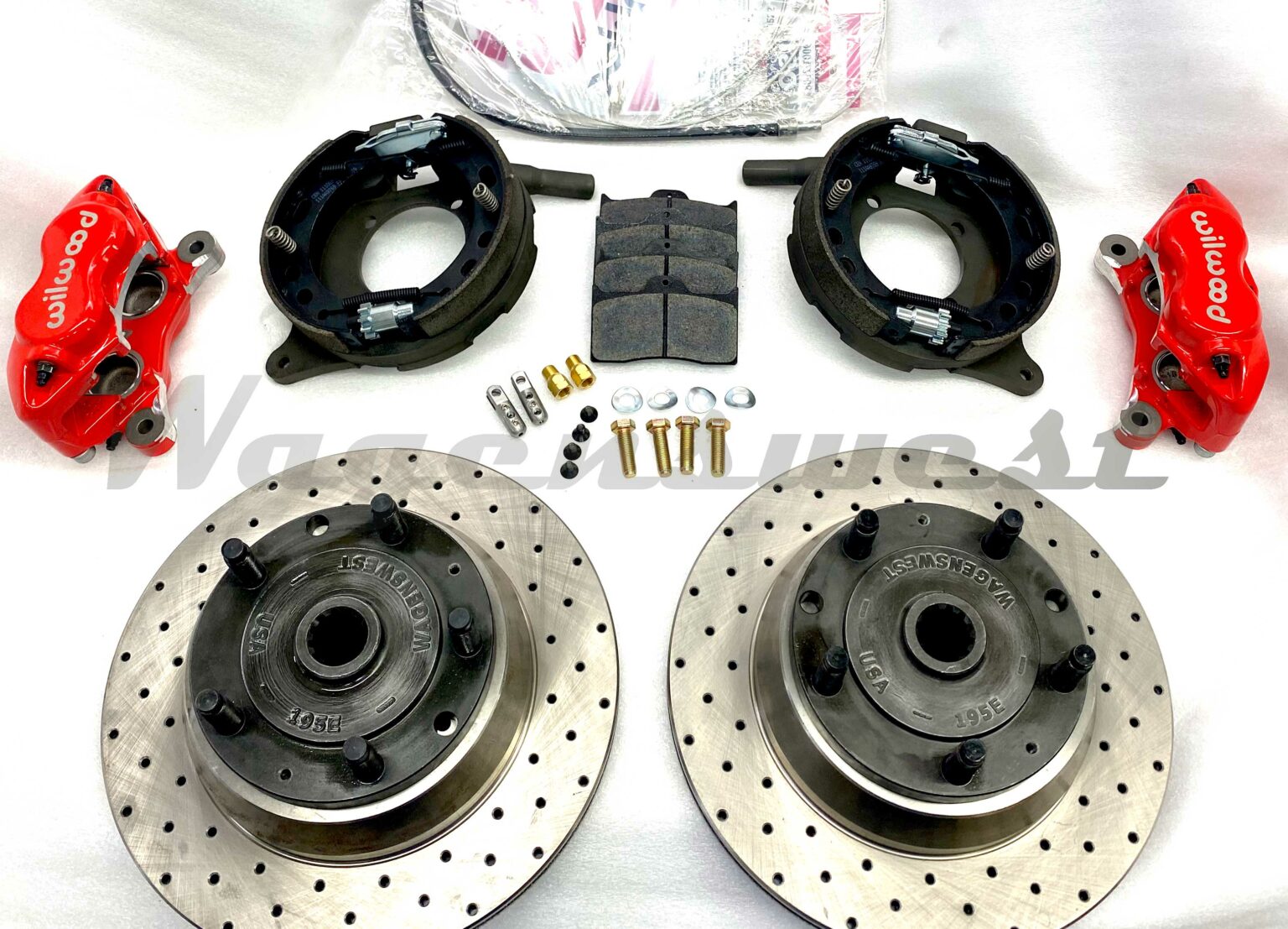 VW Bus Porsche rear disc brake kit IRS/Swing Axle 1955-67 - Wagenswest